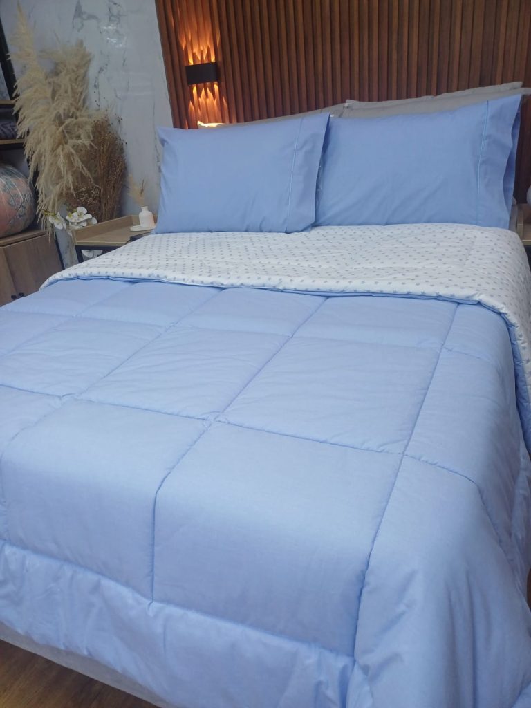 Edredon reversible oxford blue estrella 120 gr - Edredones y Sabanas ...
